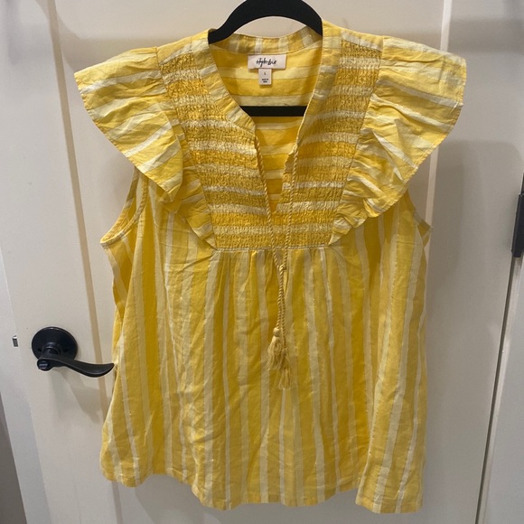 Style & Co. | Tops | Yellow Summer Lightweight Top | Poshmark